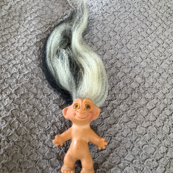 Vintage | Toys | Vintage Uneeda Rare Troll Doll W Black Grey Hair ...